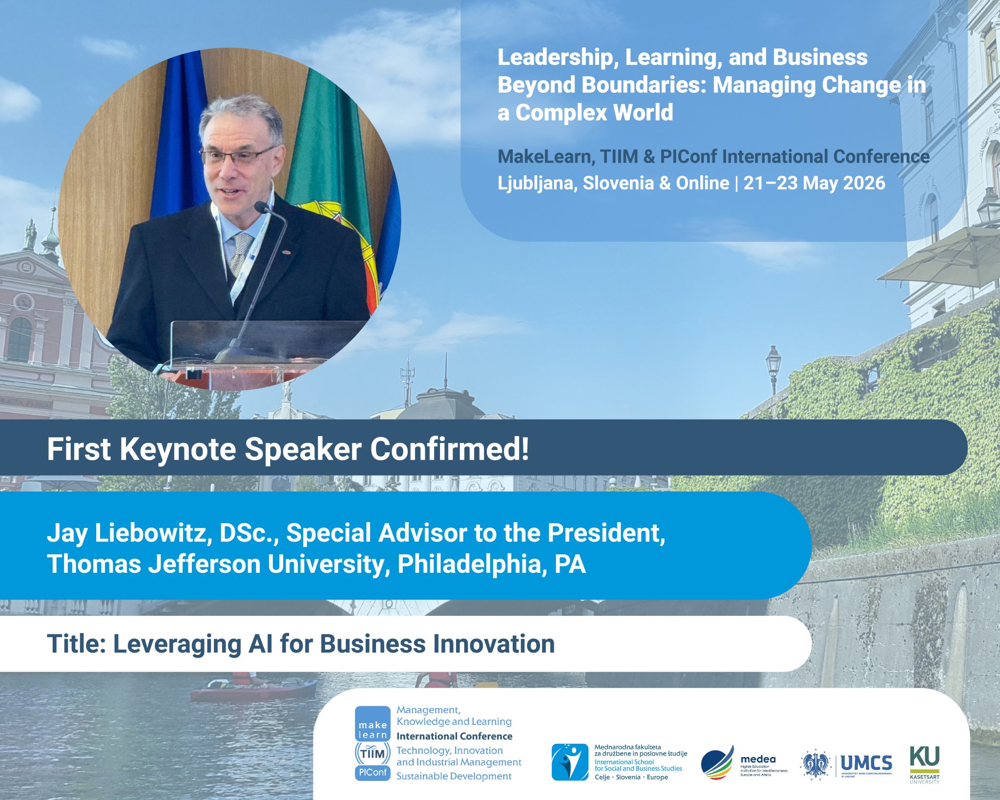 Keynote Speaker Announced: Dr Jay Liebowitz at MakeLearn 2026 ...